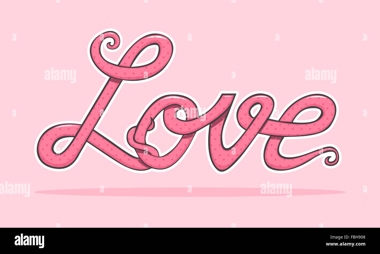 Word of love Stock Vector Images - Alamy