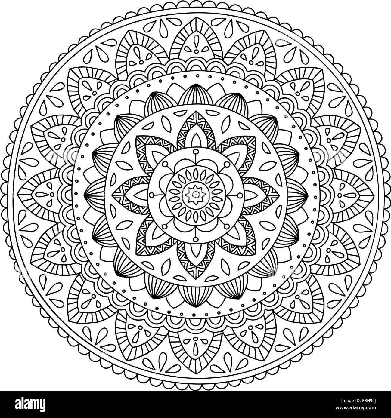 Detailed Mandala Coloring Pages