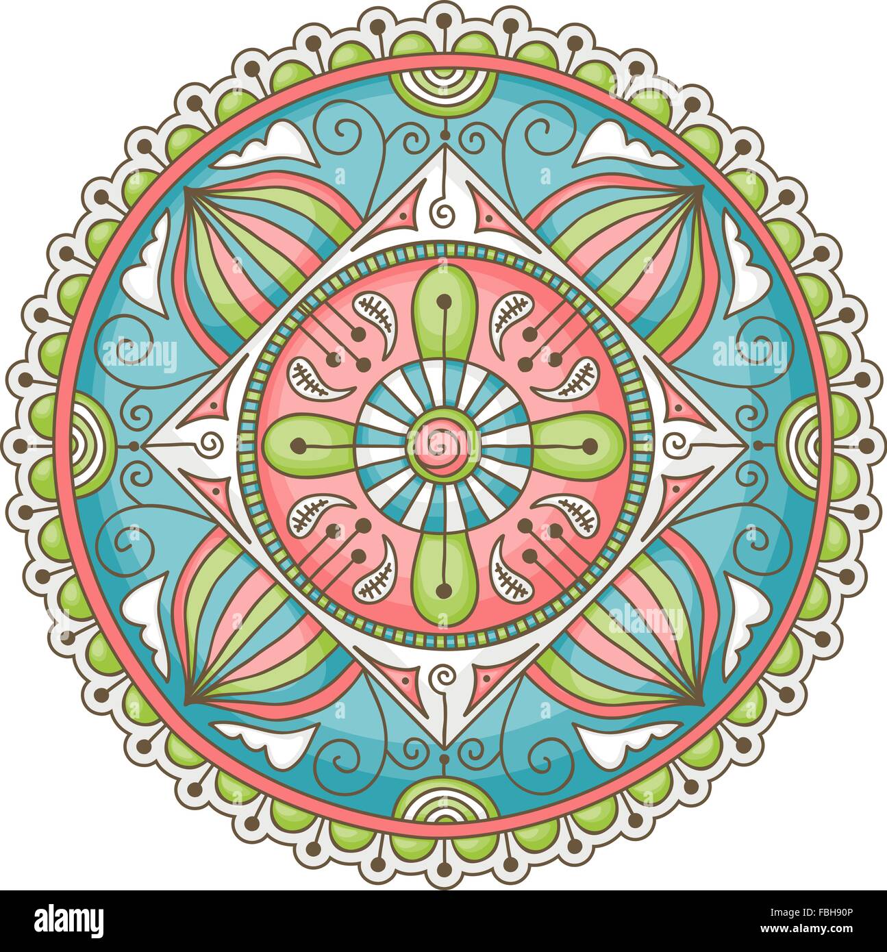 Colorful hand-drawn doodle mandala Stock Vector Image & Art - Alamy