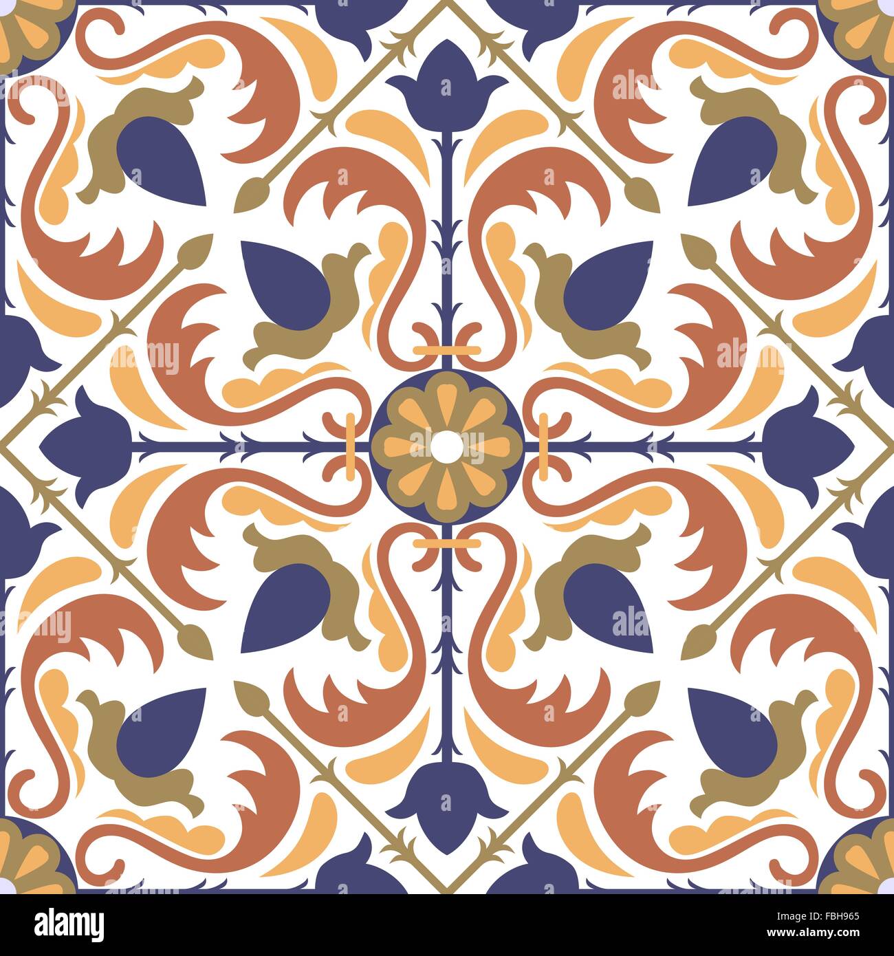 colorful Arabic style tiles - seamless pattern Stock Vector Image & Art ...