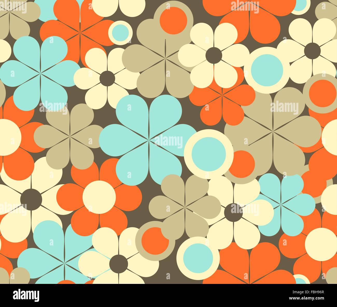 retro floral seamless pattern Stock Vector Image & Art - Alamy
