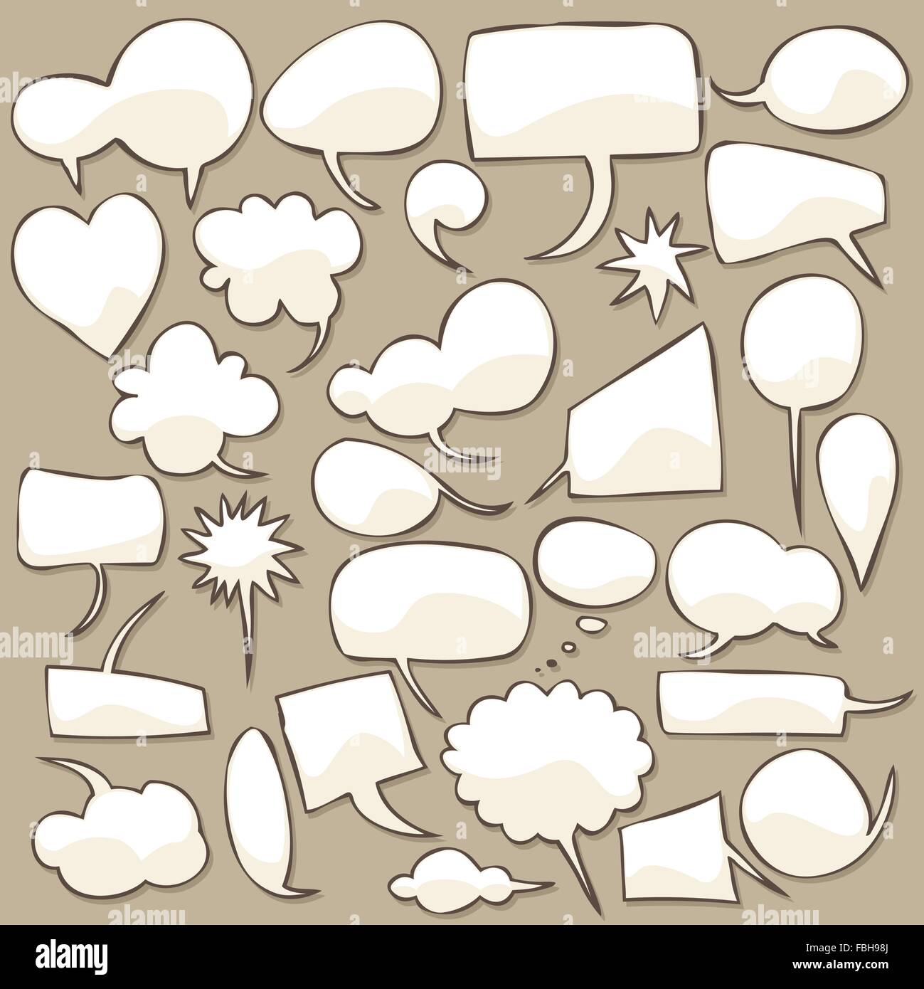 White speech balloons Stock Vector Images - Alamy