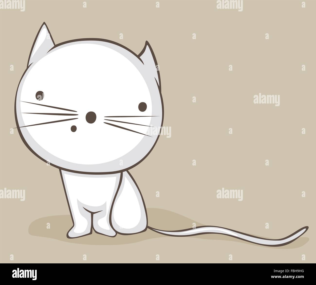 White cartoon cat Stock Vector Image & Art - Alamy
