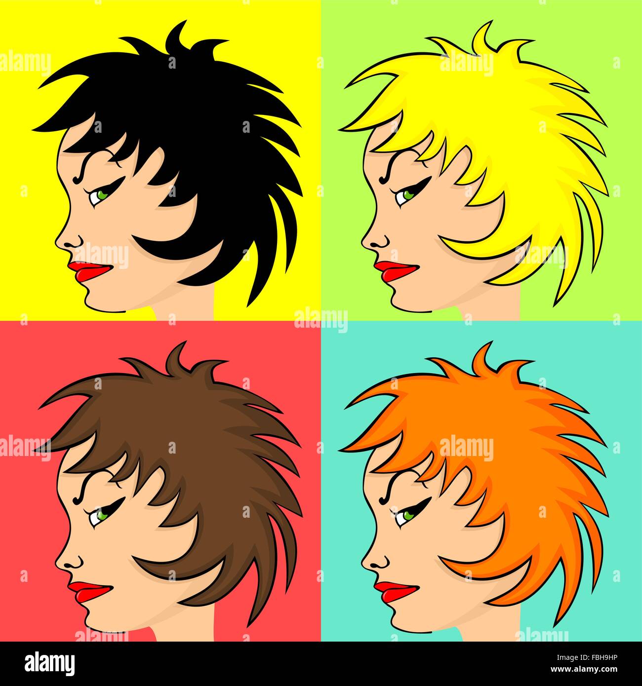 Four lips Stock Vector Images - Alamy