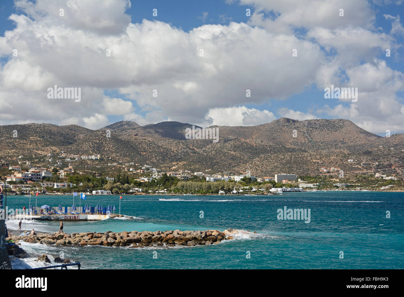Crete, Agios Nikolaus, coastal landscape Stock Photo - Alamy
