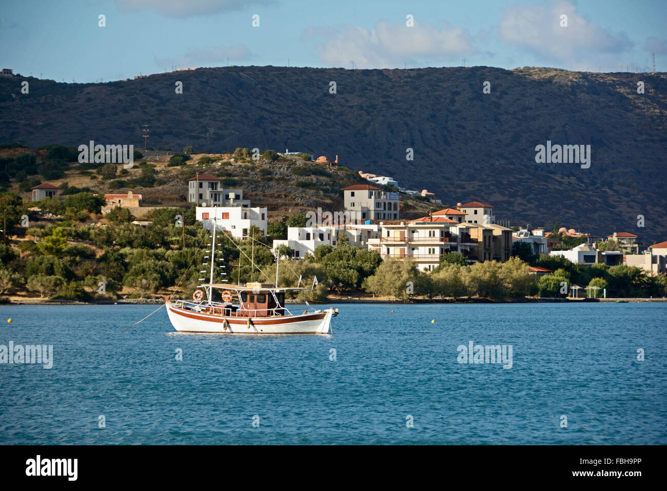 Crete, Elounda, coastal landscape Stock Photo - Alamy