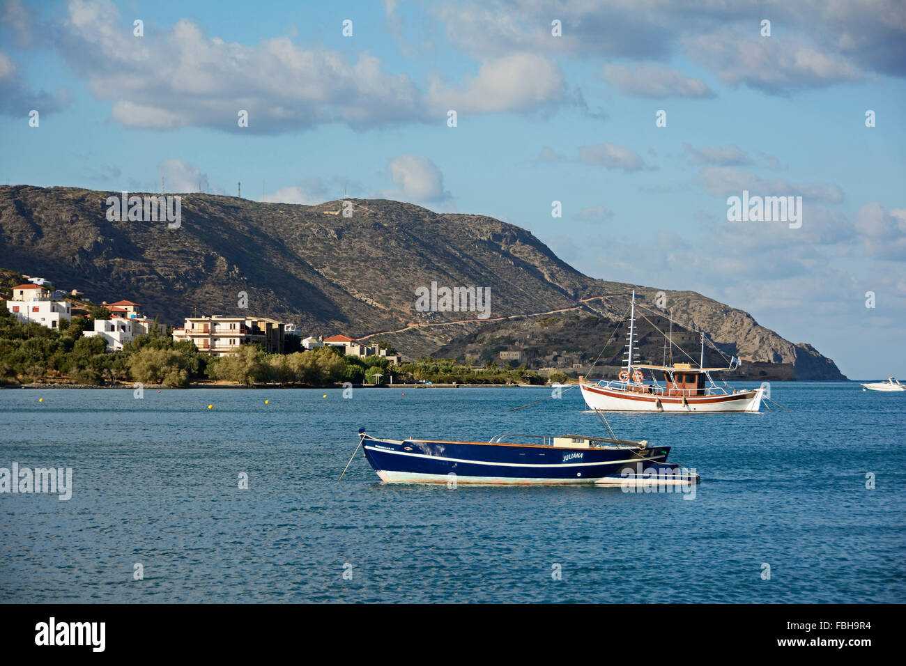 Crete, Elounda, coastal landscape Stock Photo - Alamy