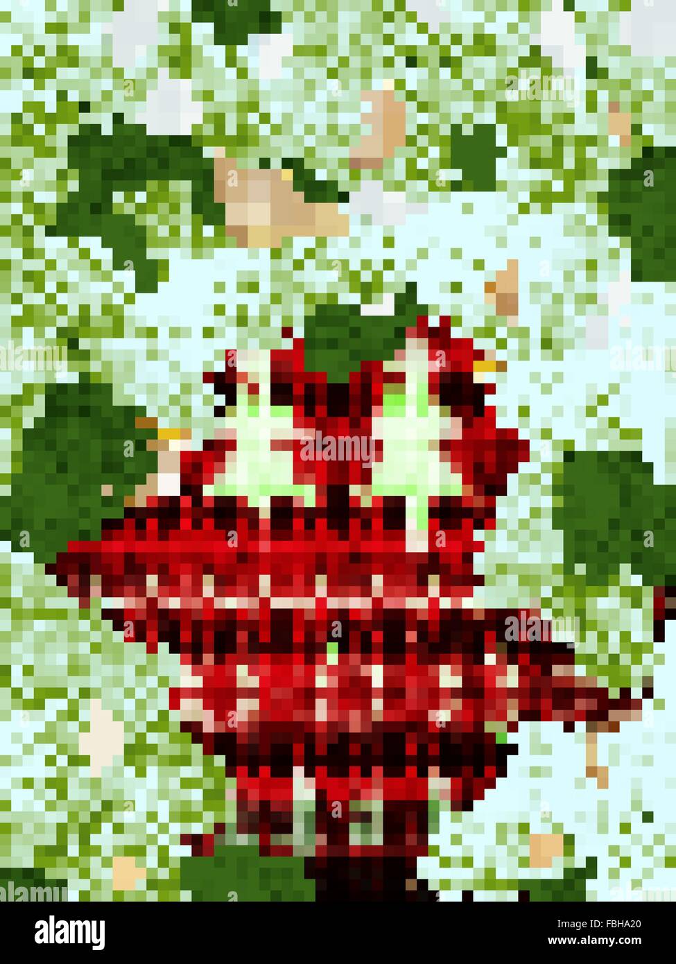 Knitted christmas tree beautiful Stock Vector Images - Alamy