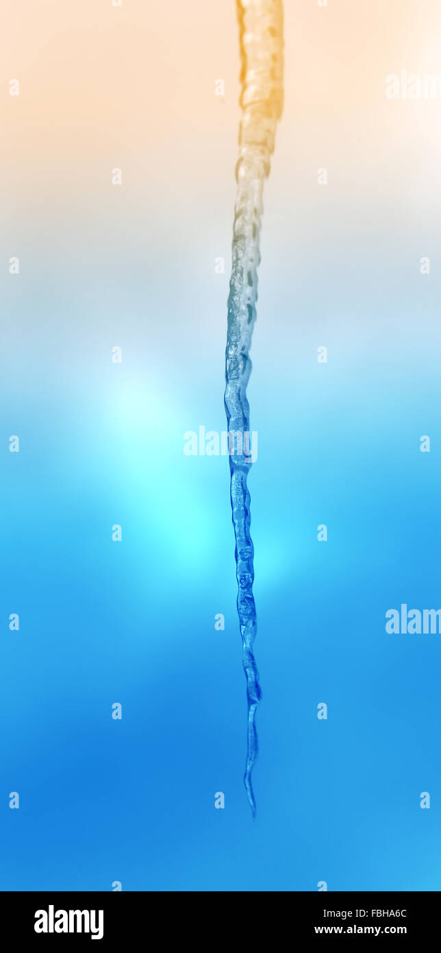 Beautiful icicles from the ice are photographed close up Stock Photo ...