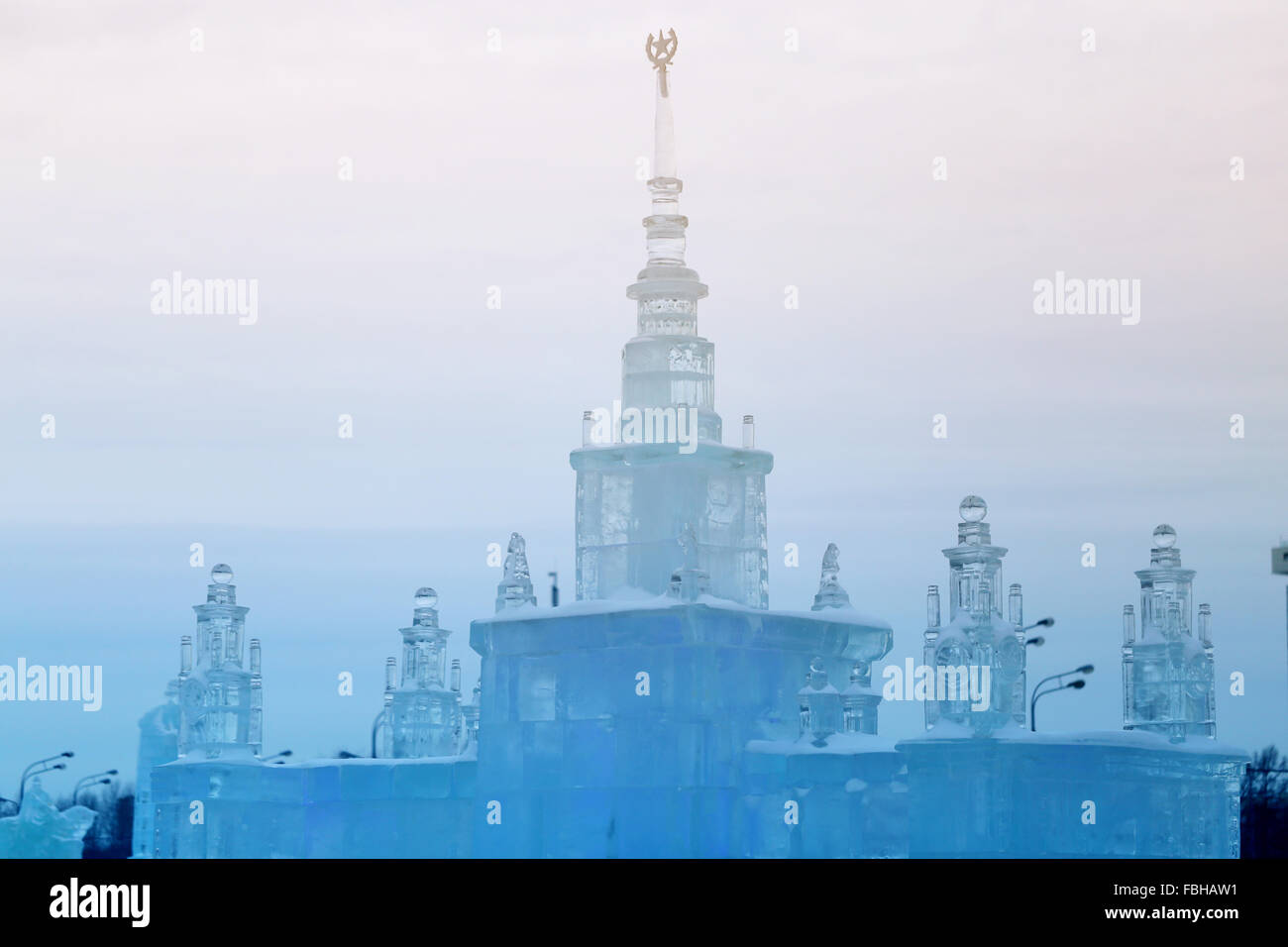 Beautiful building made of ice are photographed close up Stock Photo ...