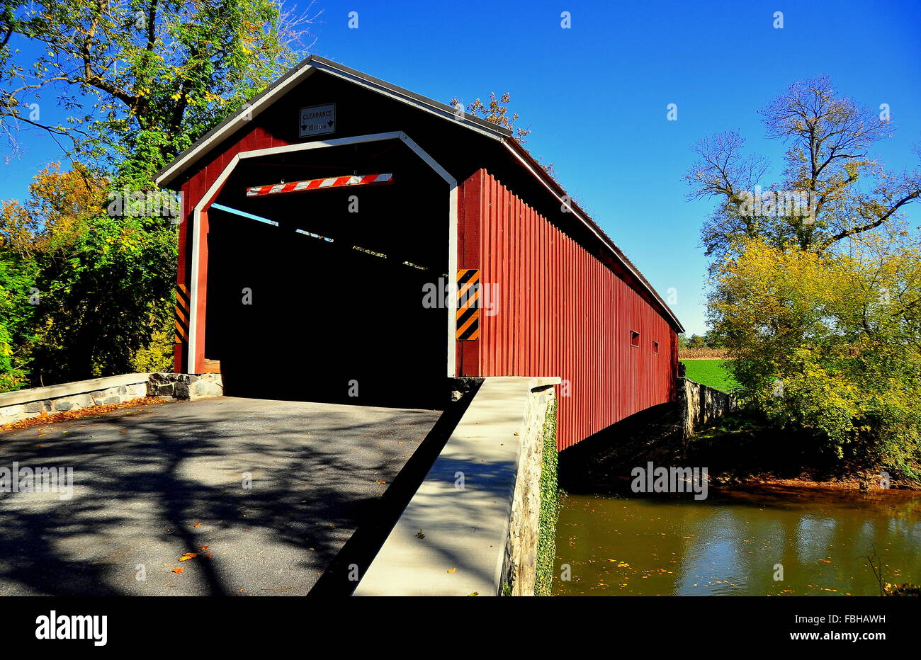 Upper Leacock Township, Pennsylvania: 1867 single span. Burr truss ...