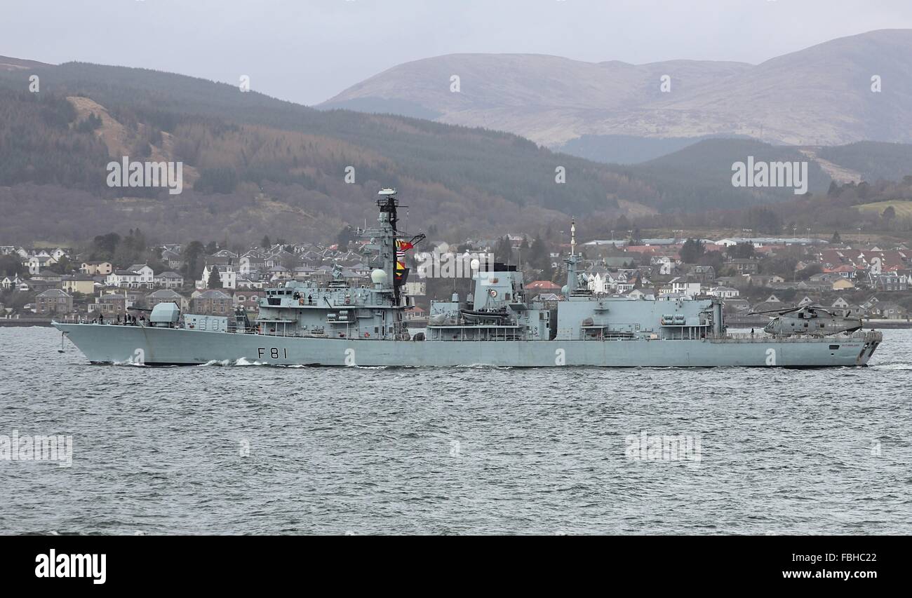 HMS Sutherland (F81), one of the Royal Navy's Duke-class (or Type 23 ...