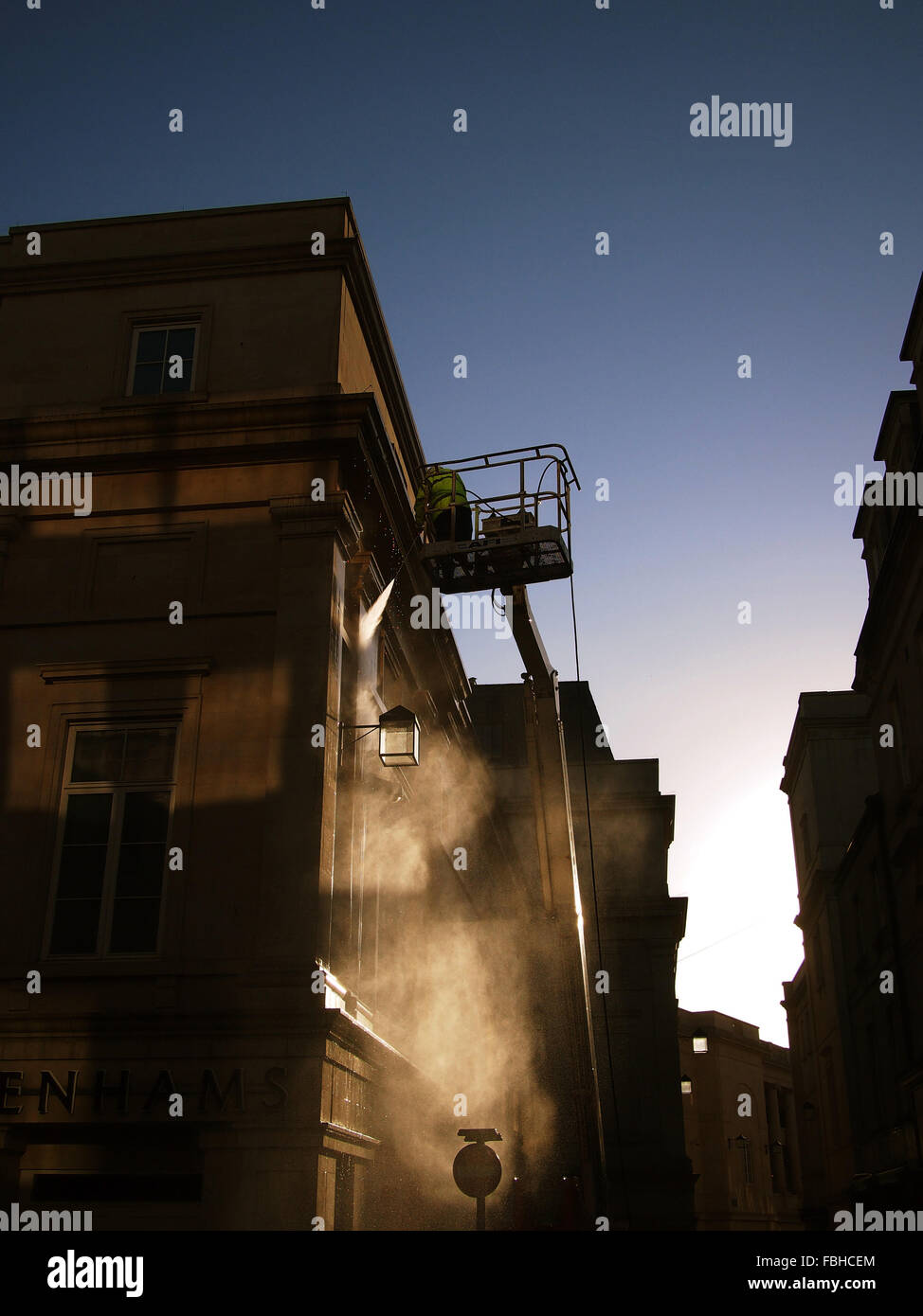 Industrial cleaning city building Stock Photo - Alamy
