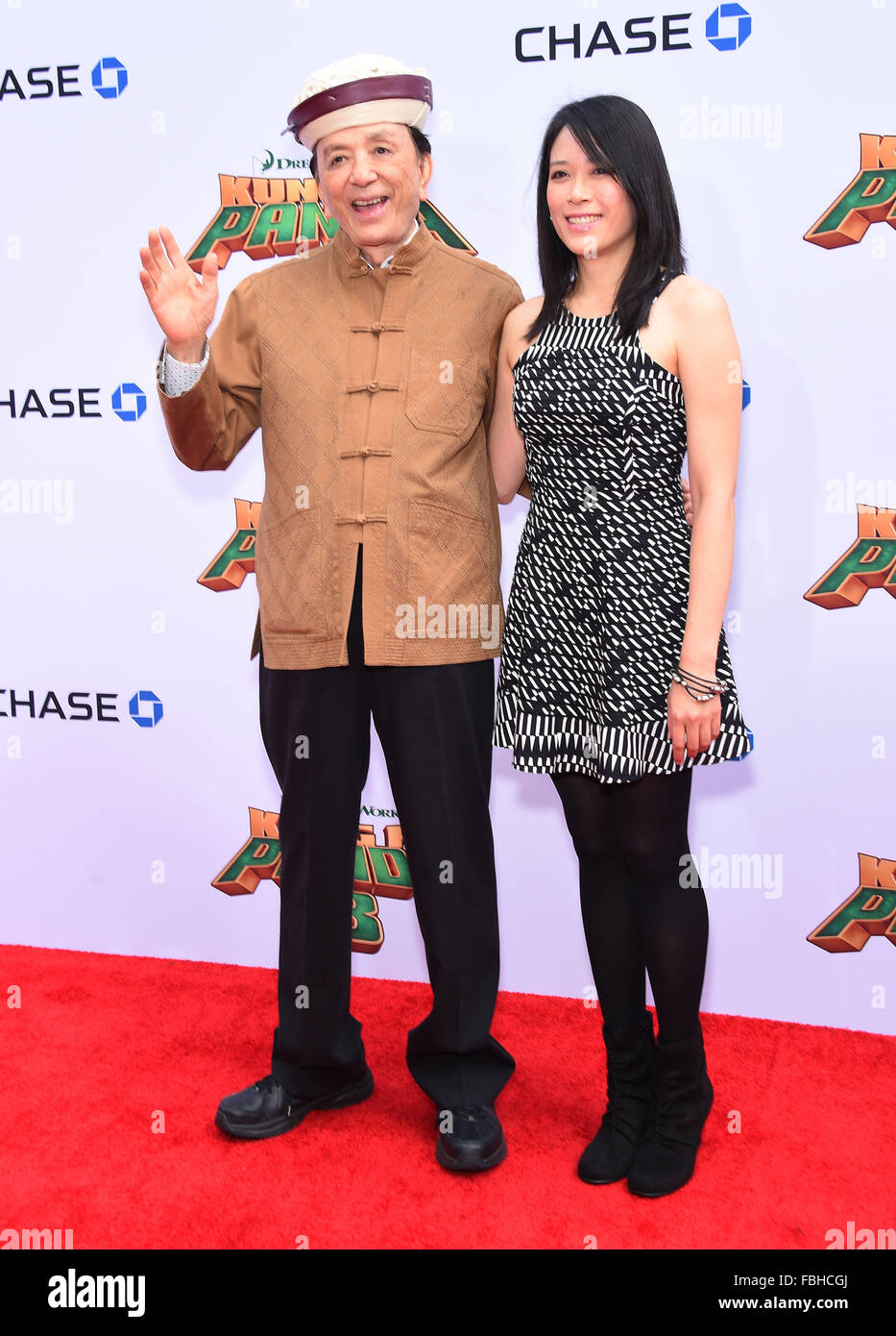 Hollywood, California, USA. 16th Jan, 2016. James Hong and April Hong ...