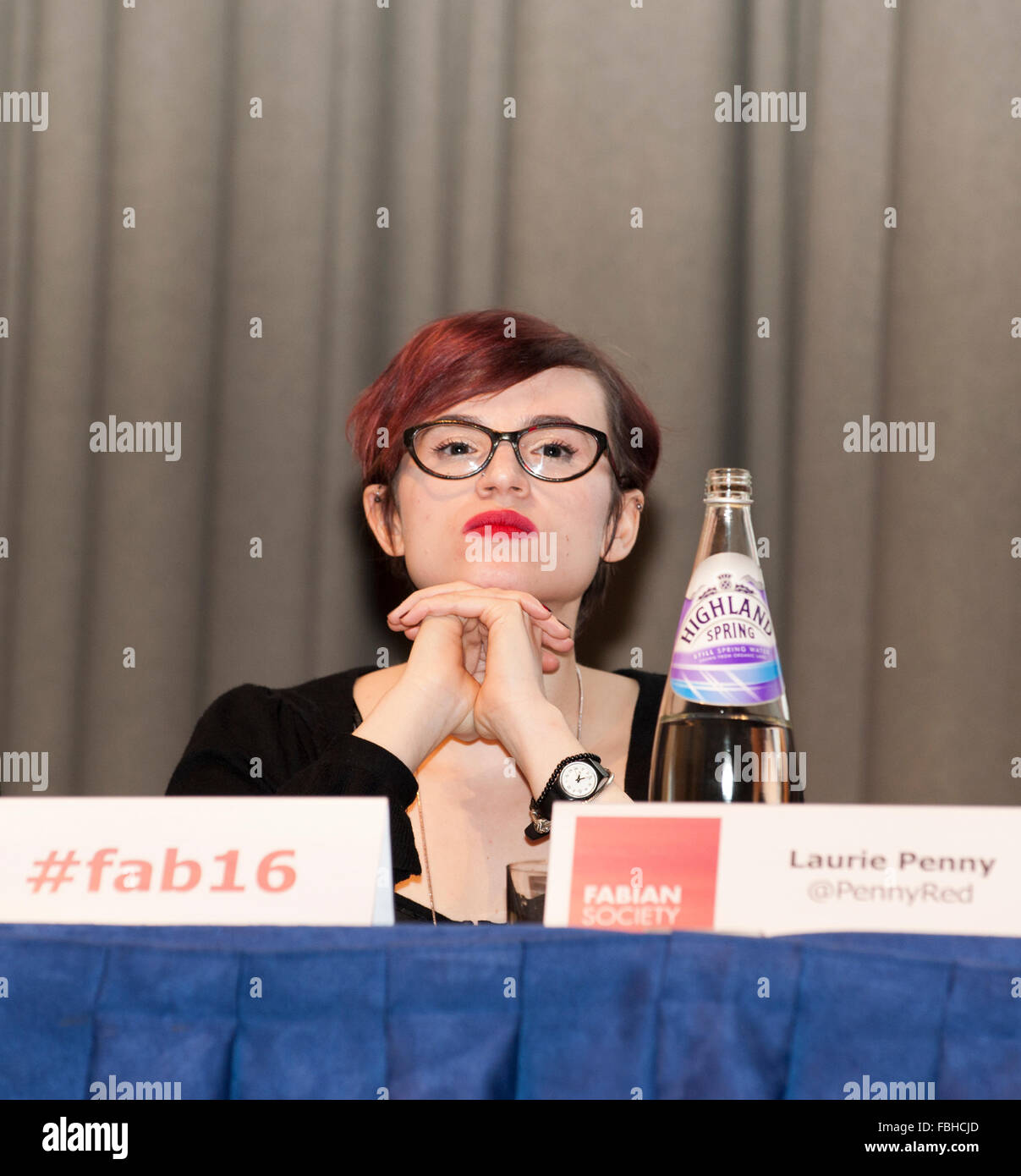 London, UK. 16th Jan, 2016. Laurie Penny, journalist, contributing ...