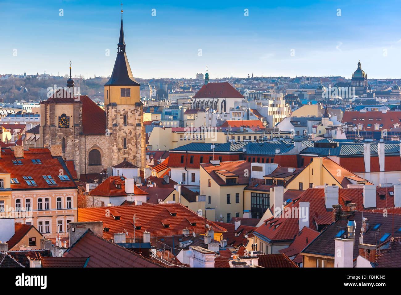 Aerial view over Old Town in Prague, Czech Republic Stock Photo - Alamy