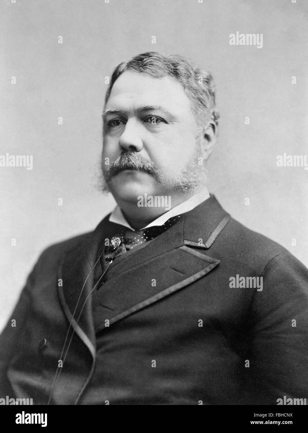Chester A Arthur, portrait of the 21st US President , c.1882 Stock ...