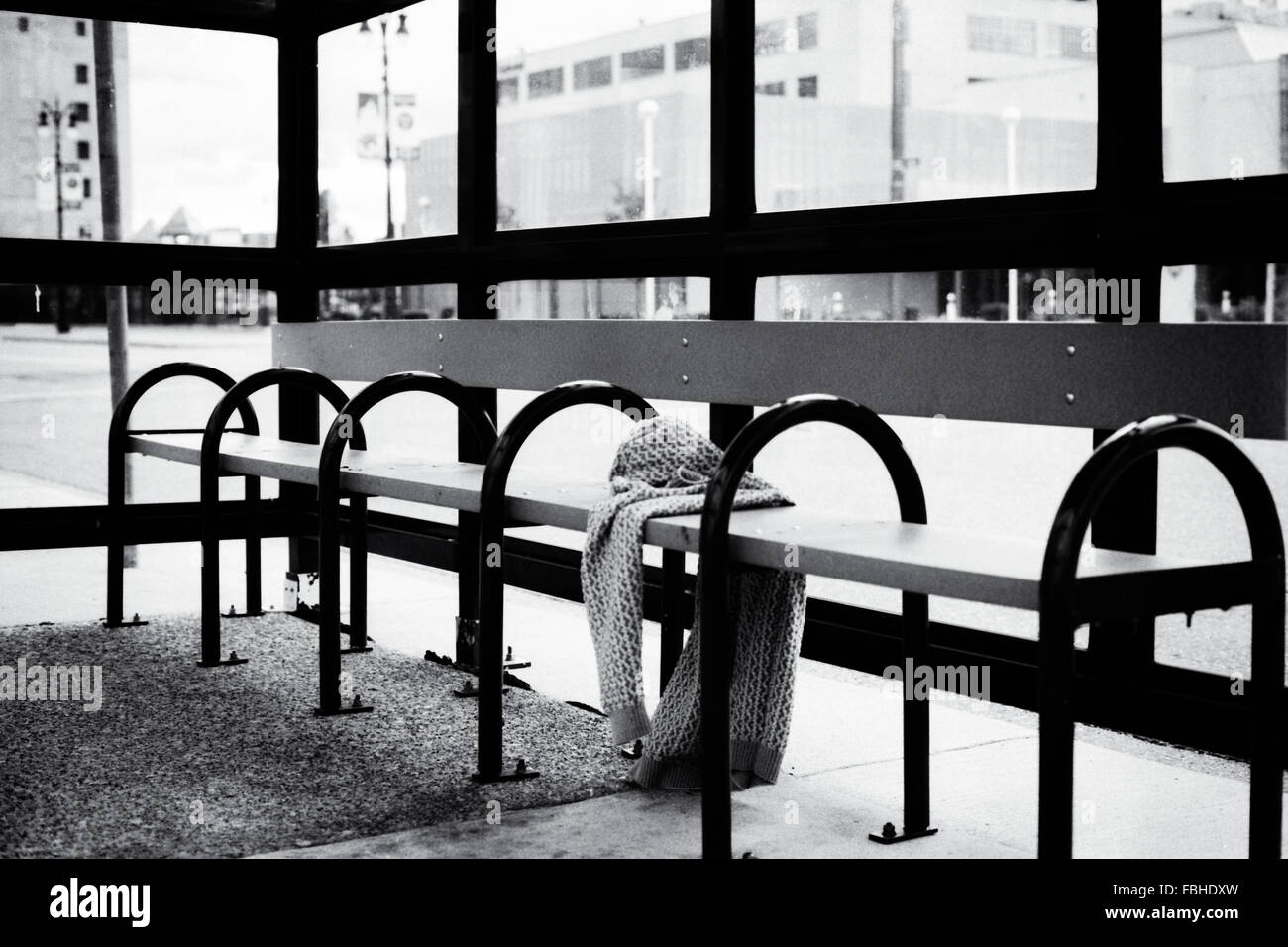 Bus stop bench hi-res stock photography and images - Alamy