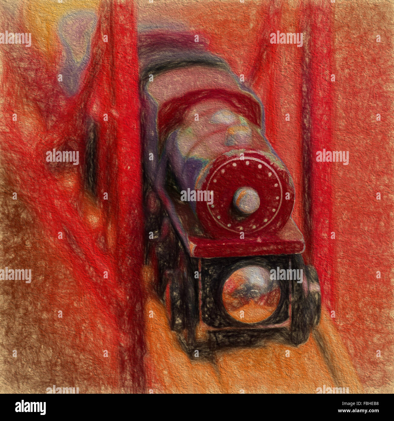 Steam train child drawing hi-res stock photography and images - Alamy