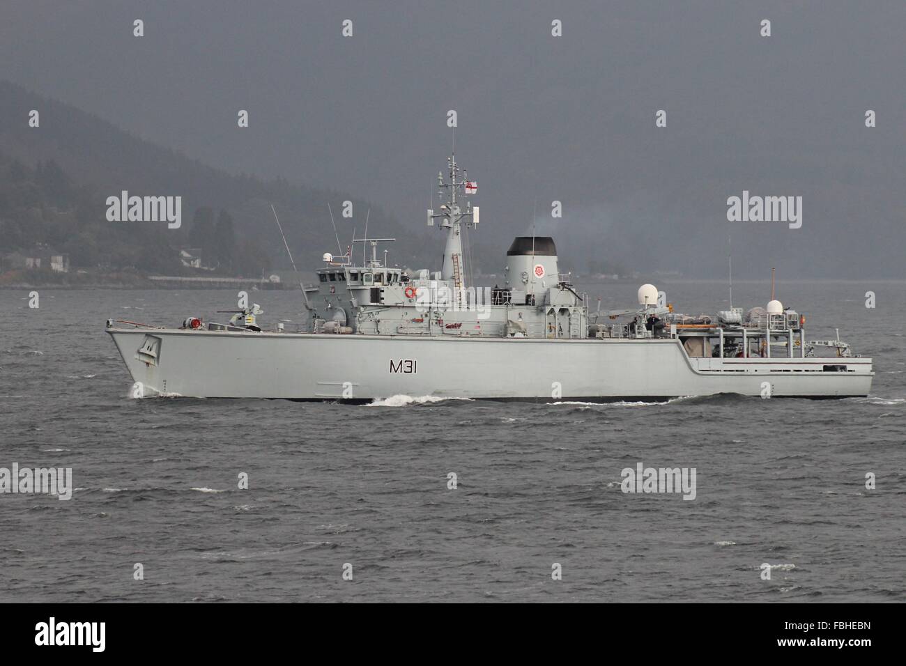 HMS Cattistock, a Hunt-class mine countermeasures vessel of the Royal ...
