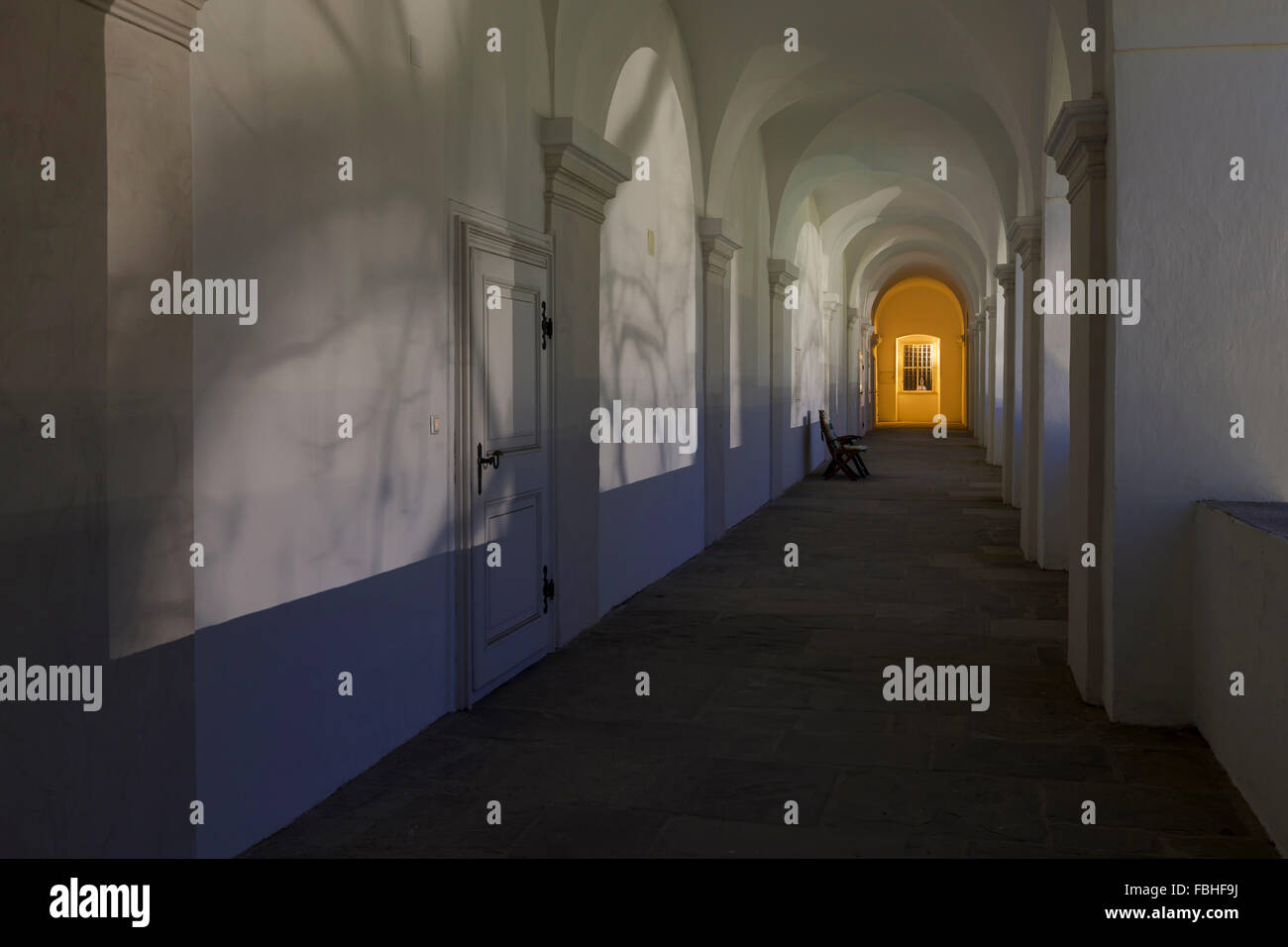 Austria, Lower Austria, Heiligenkreuz Abbey, arcade Stock Photo - Alamy