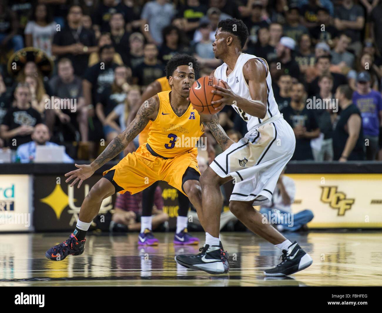 Orlando, FL, USA. 16th Jan, 2016. East Carolina Pirates guard Charles ...