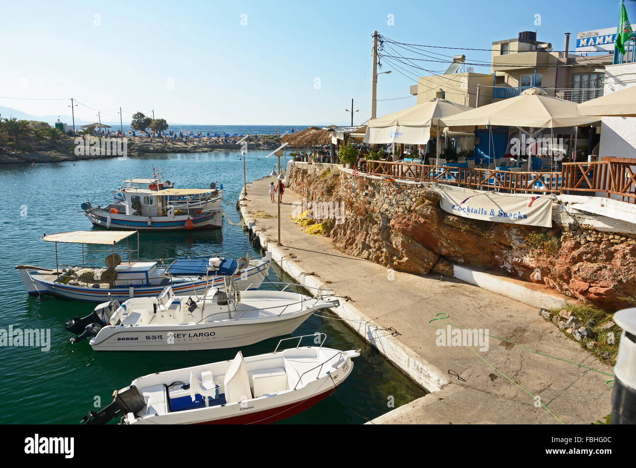 Crete, Sisi, fishing harbour Stock Photo - Alamy
