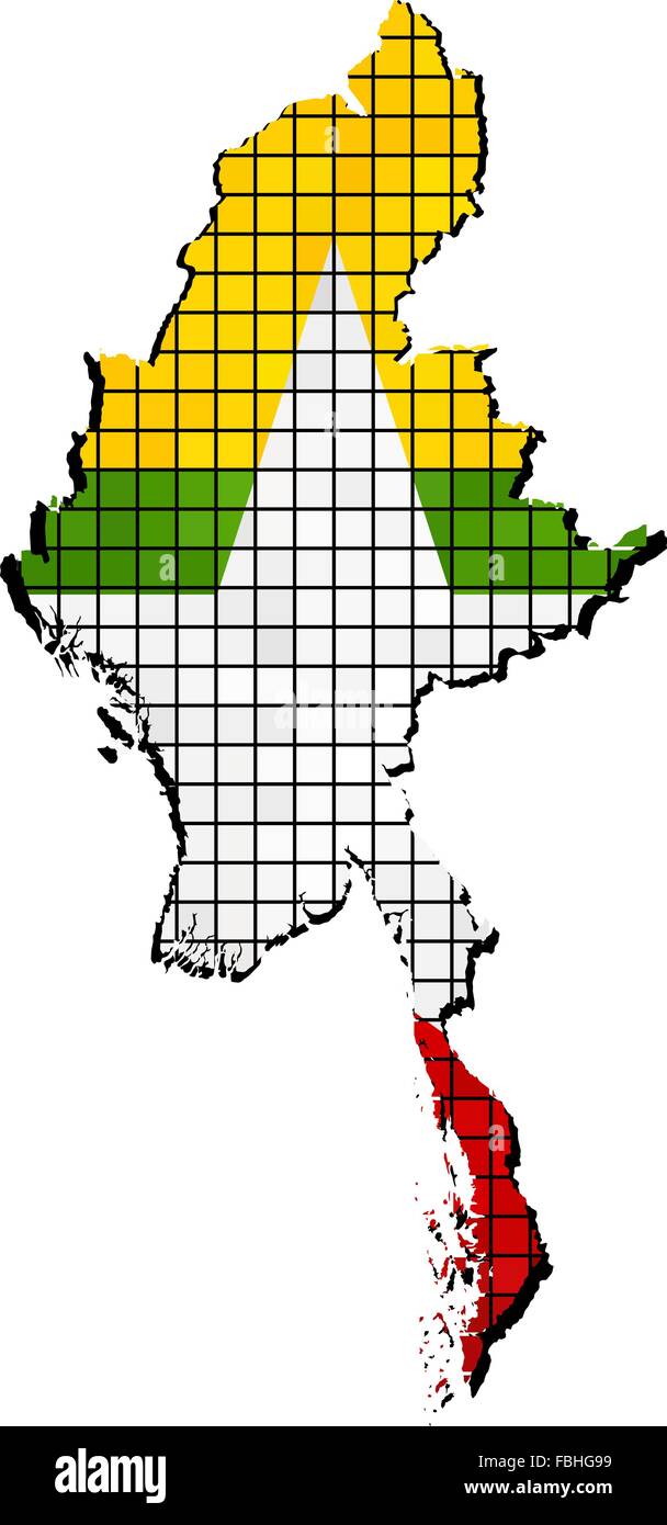 Map myanmar flag illustration hi-res stock photography and images - Alamy