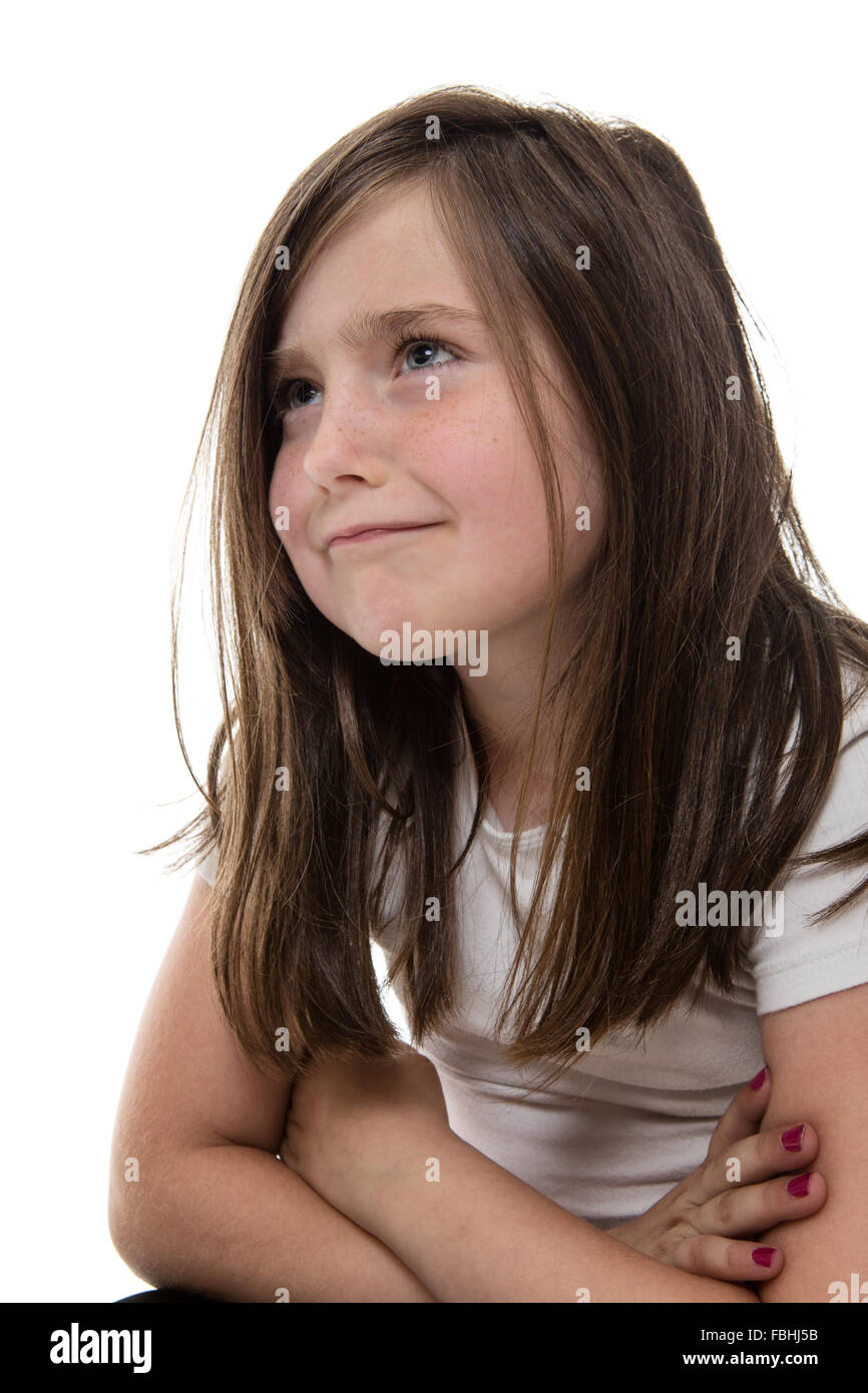 Girl child with confused expression hi-res stock photography and images ...