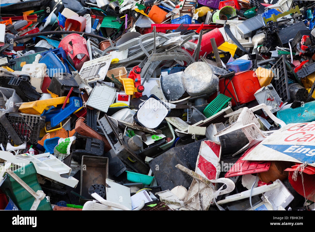 Plastic garbage on a recycling yard Stock Photo - Alamy