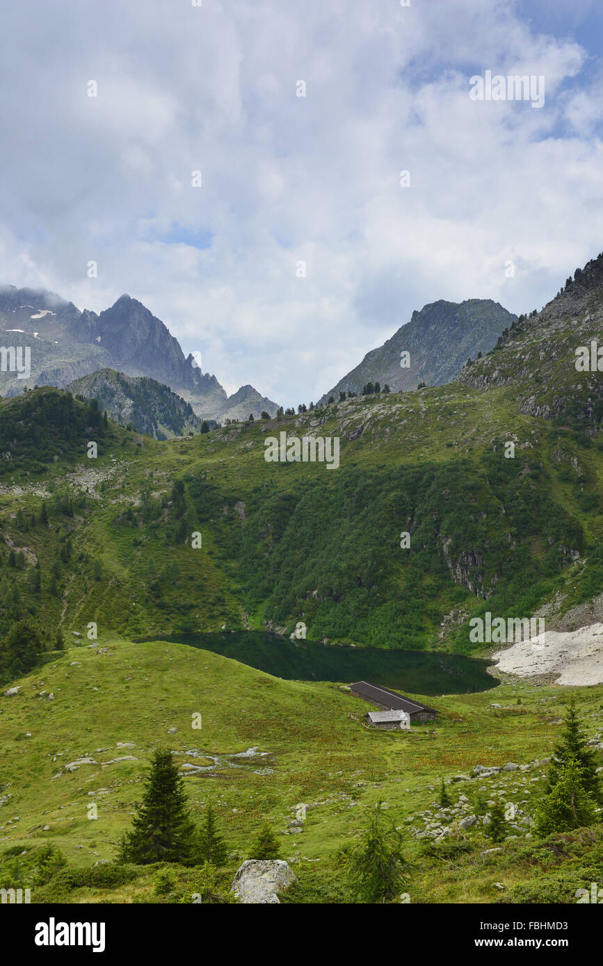 Malaga di Moregna with view on Cima di Cece Stock Photo - Alamy