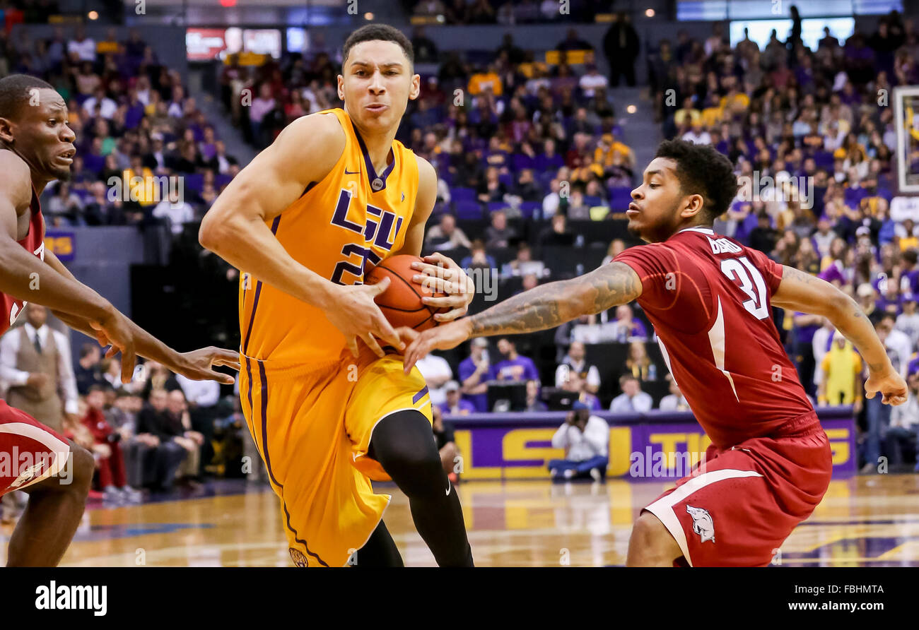 Baton Rouge, LA, USA. 16th Jan, 2016. LSU Tigers forward Ben Simmons ...