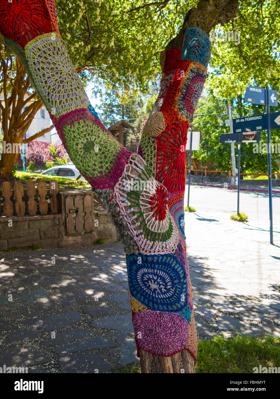 Yarn wrapped tree Stock Photo - Alamy