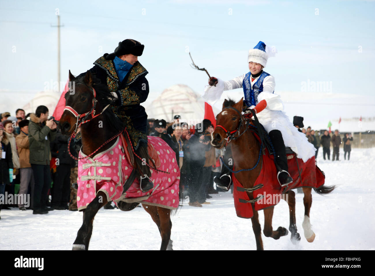 Zhaosu, China's Xinjiang Uygur Autonomous Region. 16th Jan, 2016. A ...