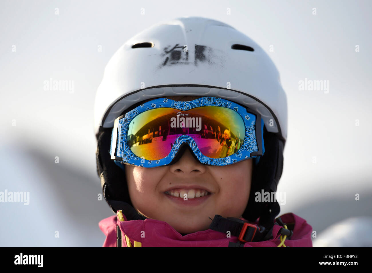 Beijing, China. 17th Jan, 2016. A child smiles while attending the ...