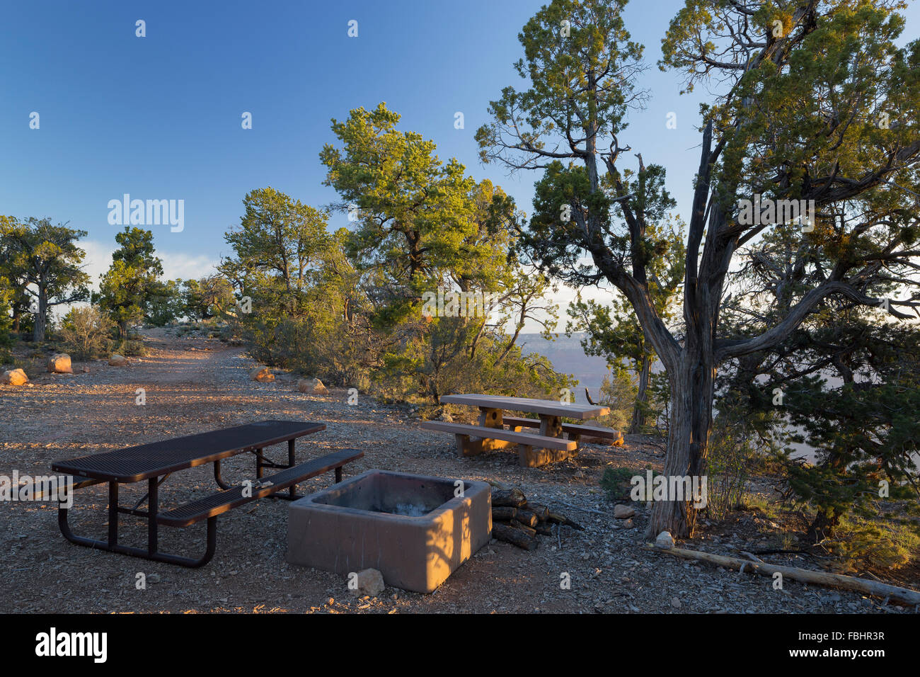 Picnic area, Shoshone Point, South Rim, Grand Canyon National Park ...