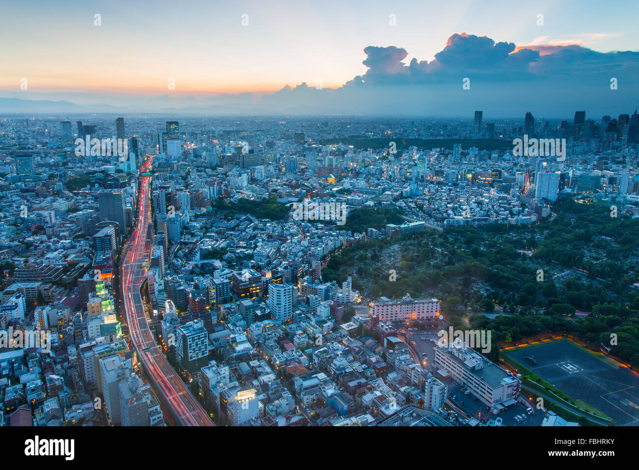 Sunset at Tokyo, Japan Stock Photo - Alamy