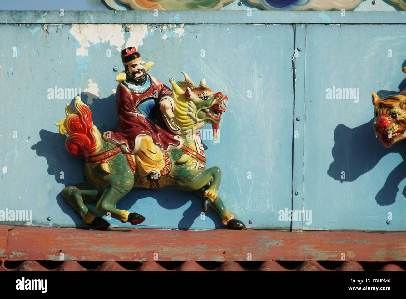 Decorations of Chinese Deities in a Temple Stock Photo - Alamy