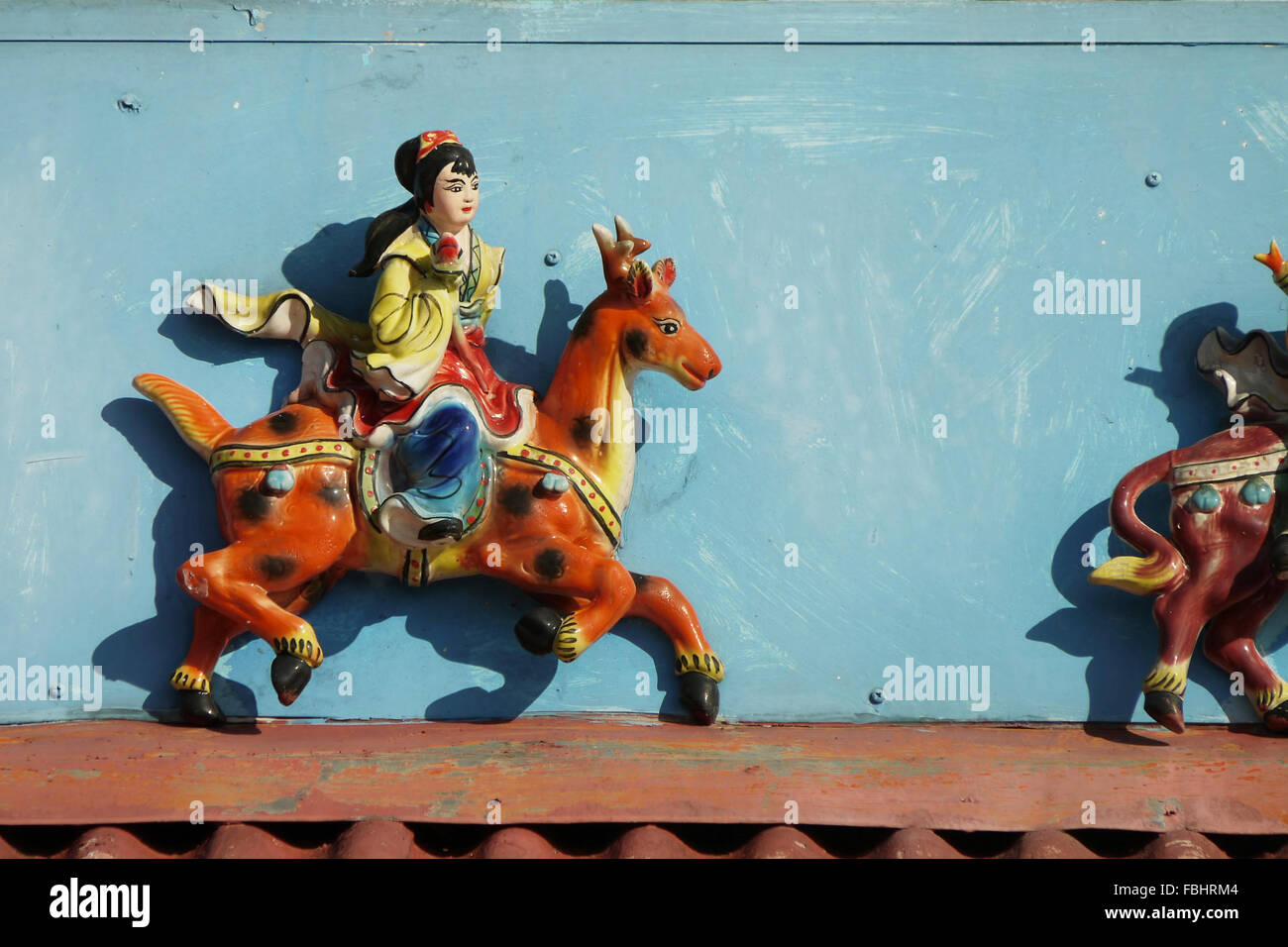 Decorations of Chinese Deities in a Temple Stock Photo - Alamy