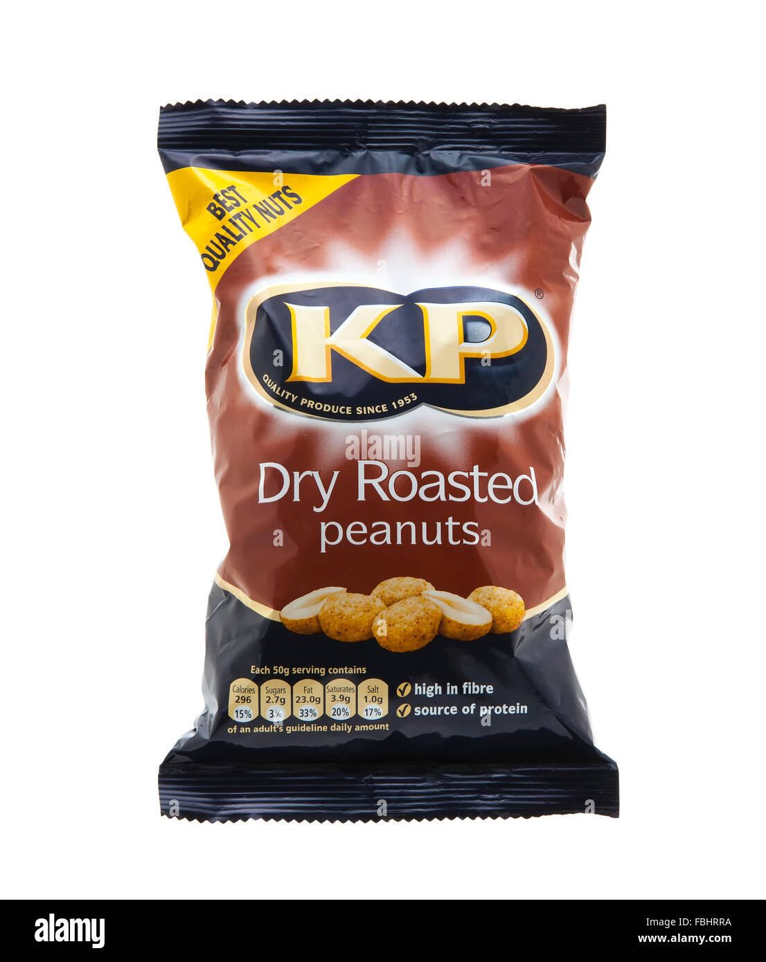 Pack of KP Dry Roasted Peanuts on a white background Stock Photo - Alamy