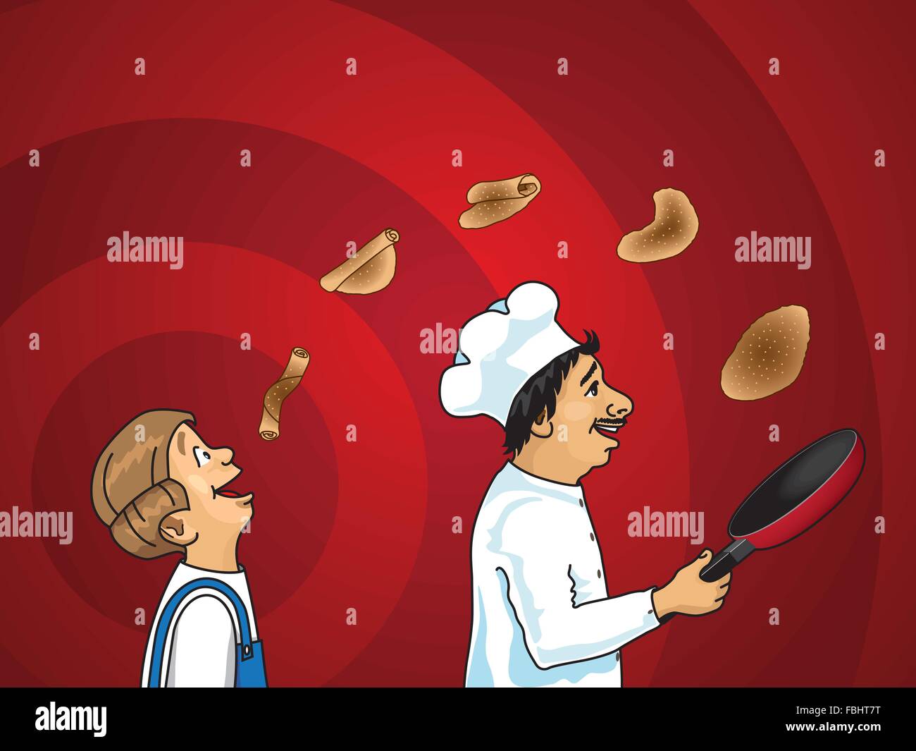 Flying pancake Stock Vector Images - Alamy