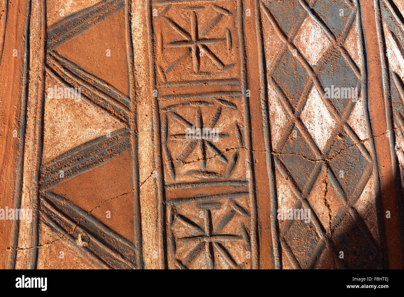 Tiebele, the royal court made by painted kassena houses, Burkina Faso ...
