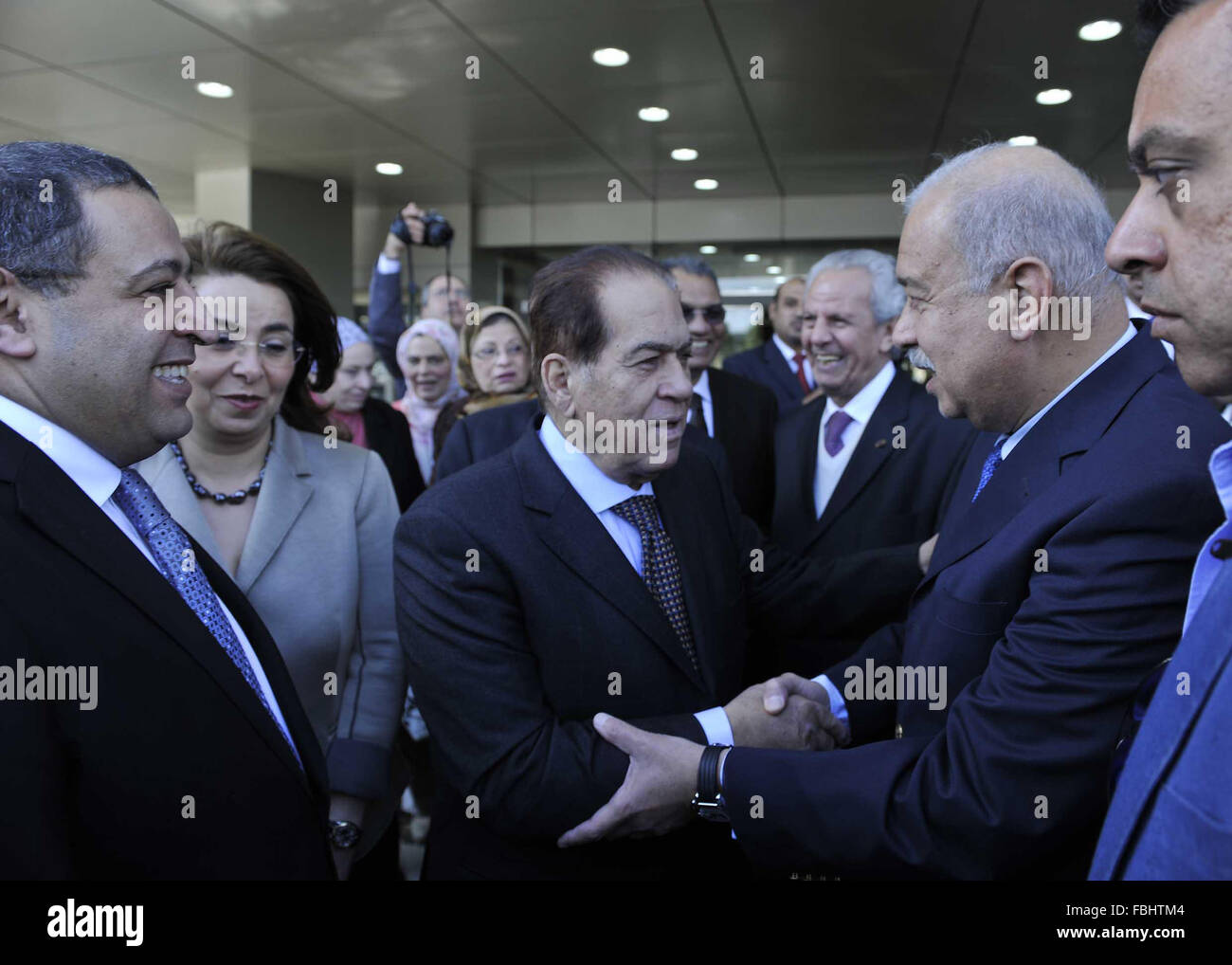 Cairo, Egypt. 16th Jan, 2016. Egyptian Prime Minister, Ismail Sharif ...
