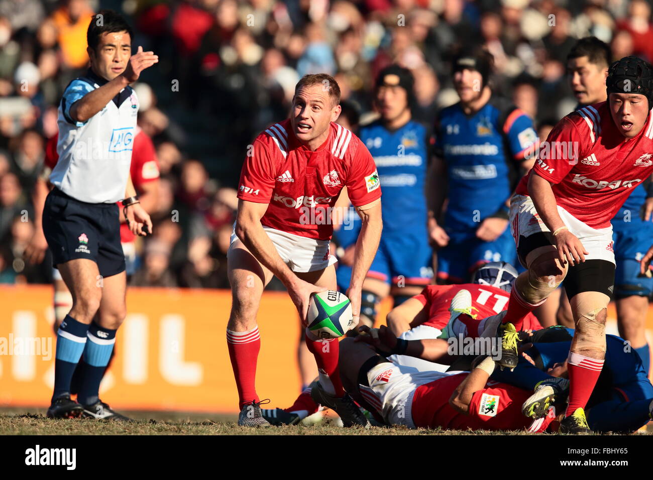 Chichibunomiya Rugby Stadium, Tokyo, Japan. 16th Jan, 2016. Andrew ...