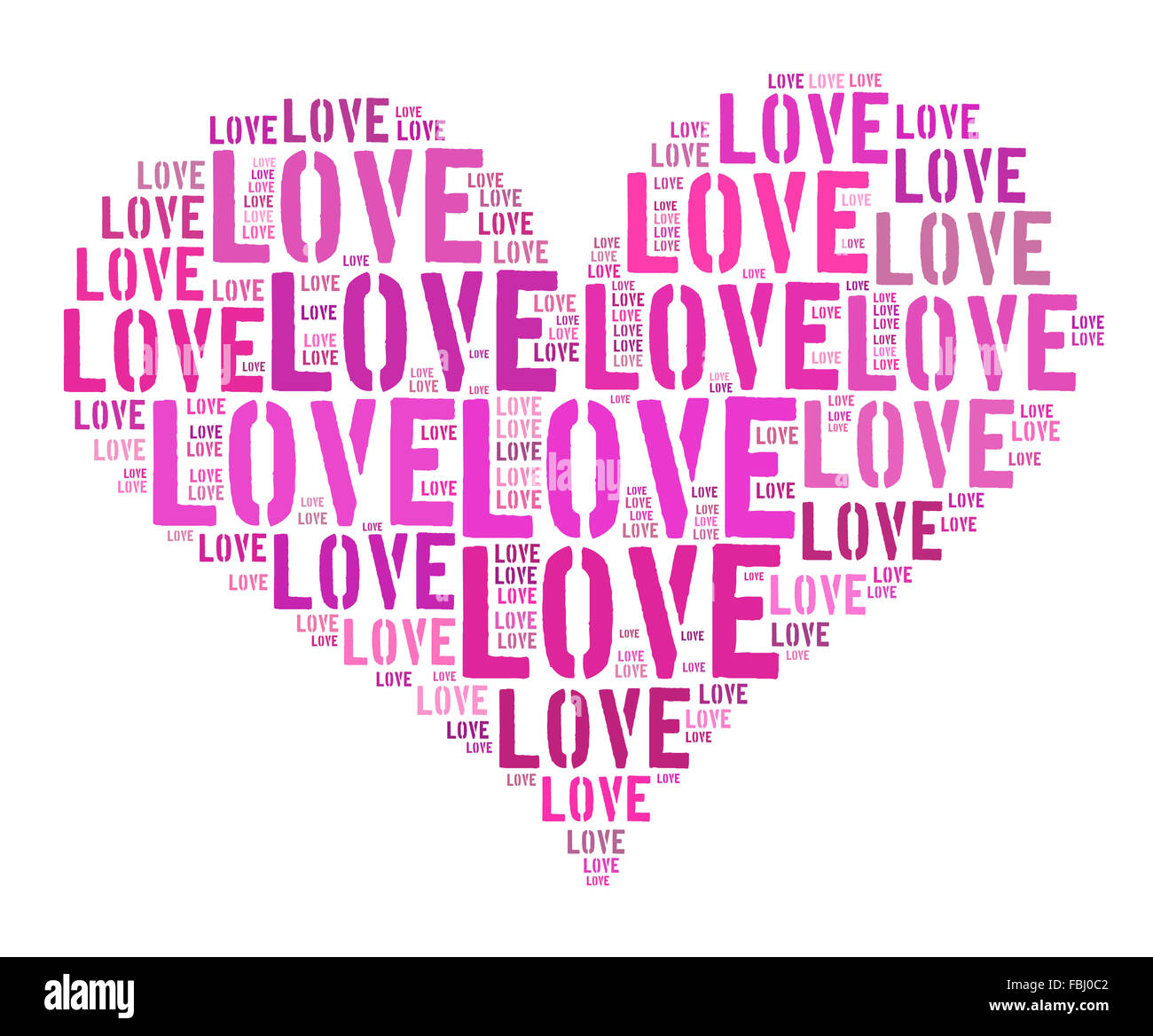 Valentines day card word cloud concept on white background Stock Photo ...
