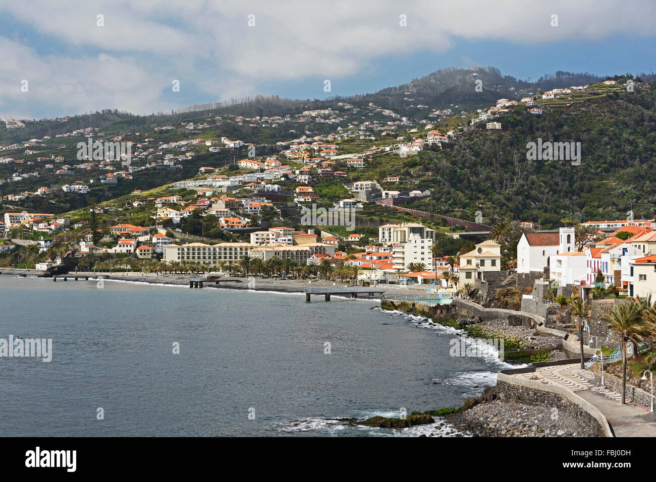 Madeira, townscape of Santa Cruz Stock Photo - Alamy