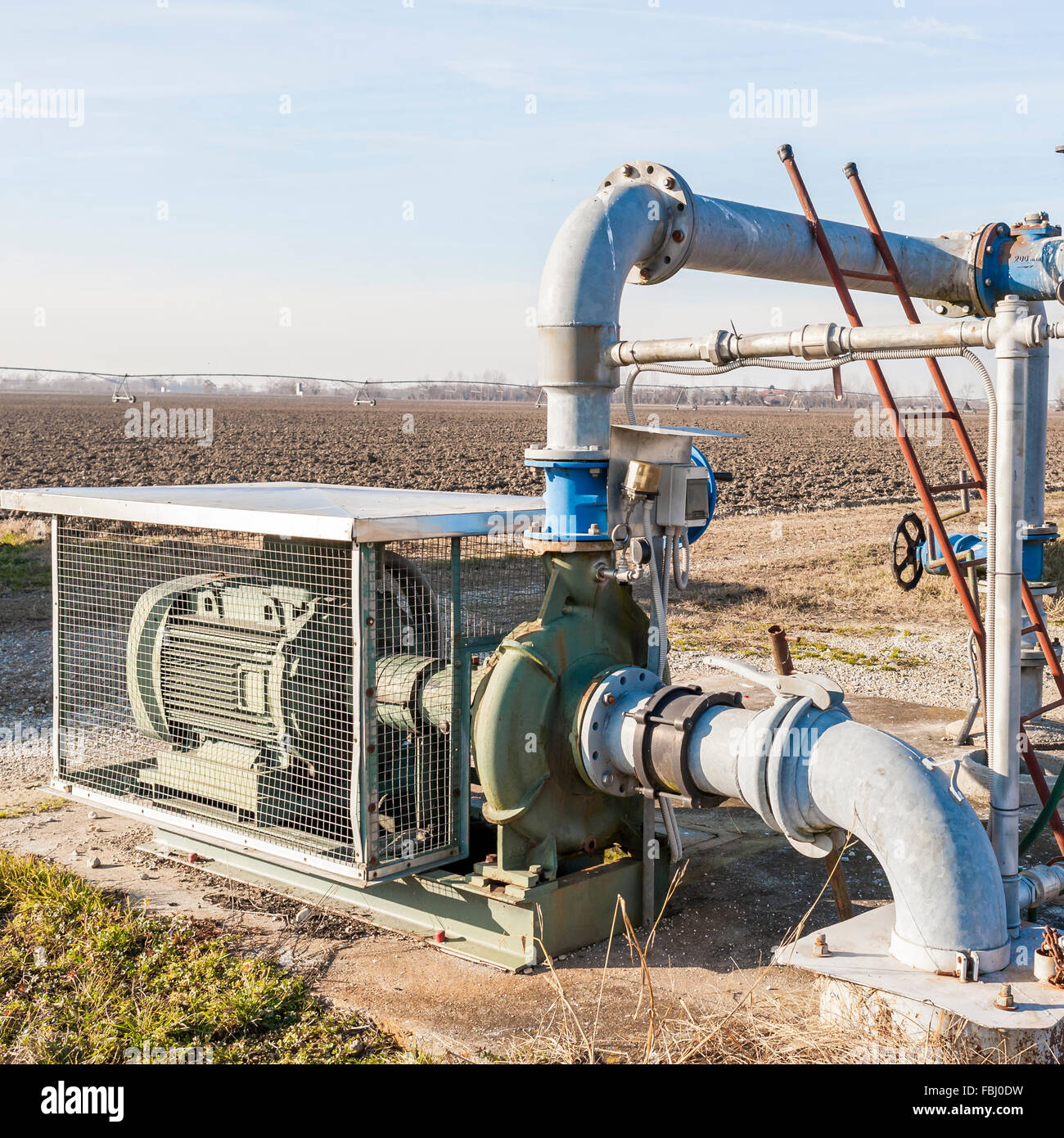 System for pumping irrigation water for agriculture Stock Photo - Alamy