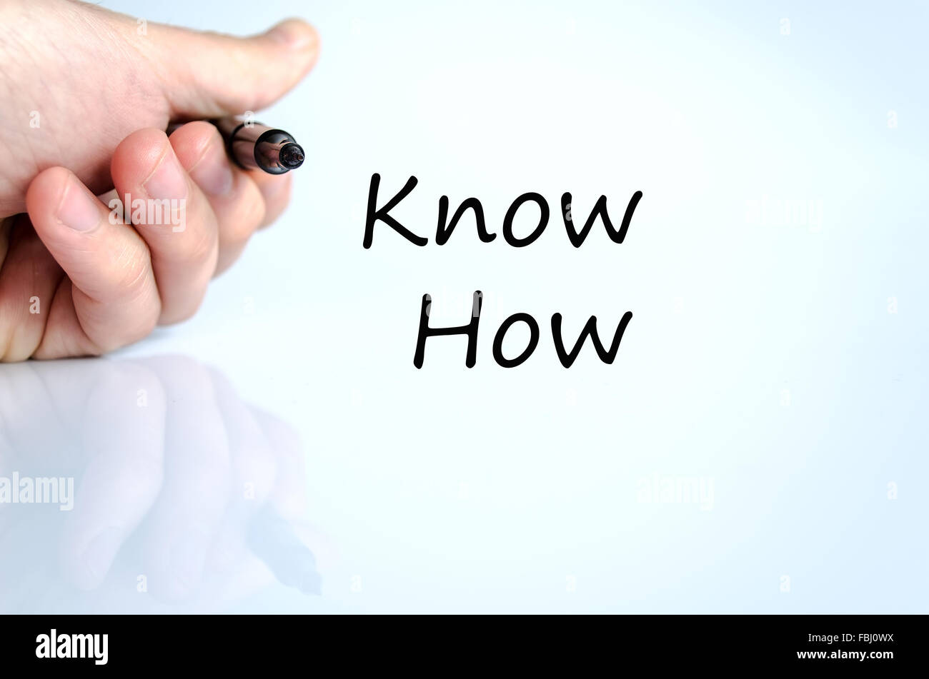 Know how text concept isolated over white background Stock Photo - Alamy