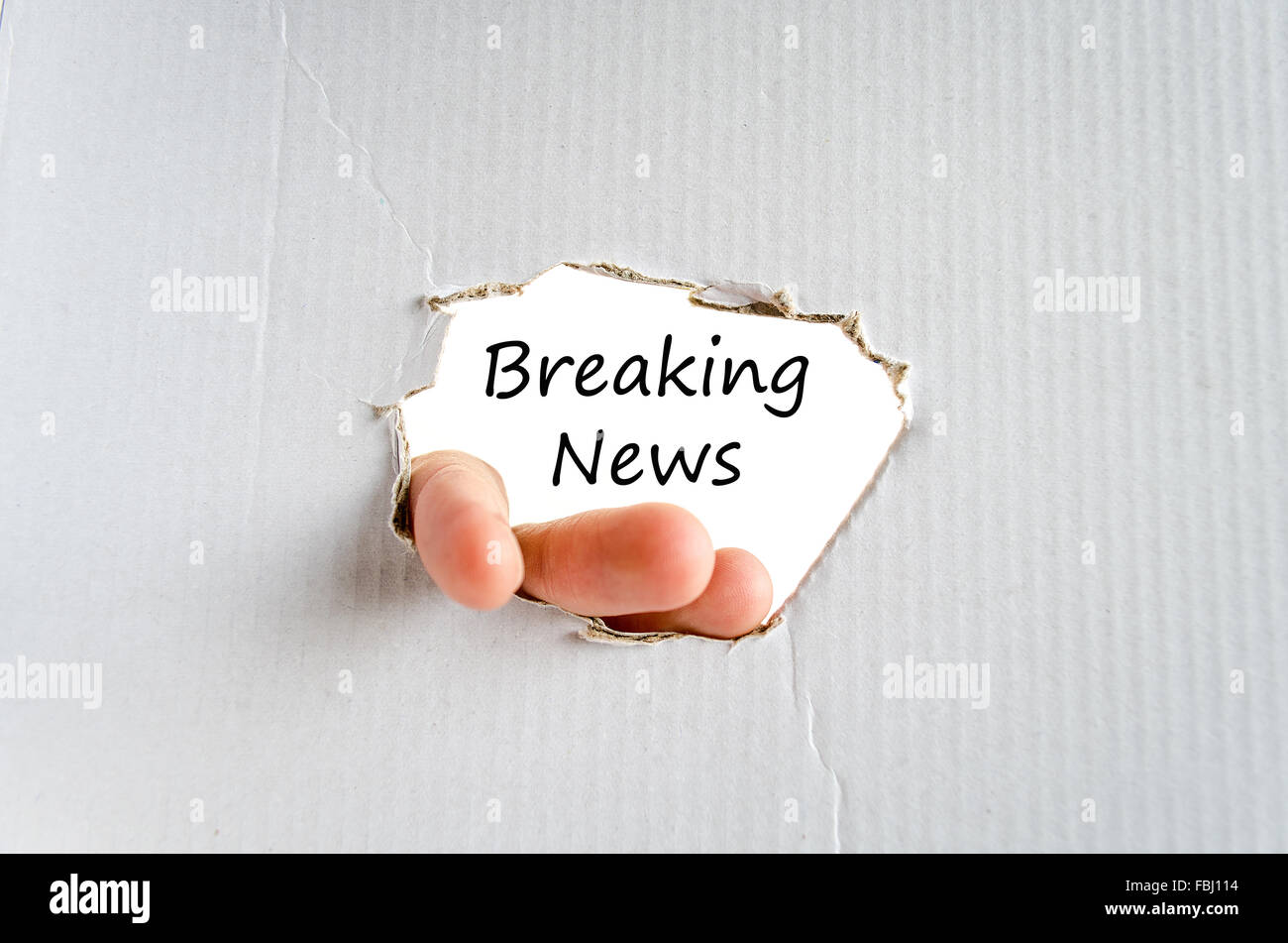Breaking news text concept isolated over white background Stock Photo ...