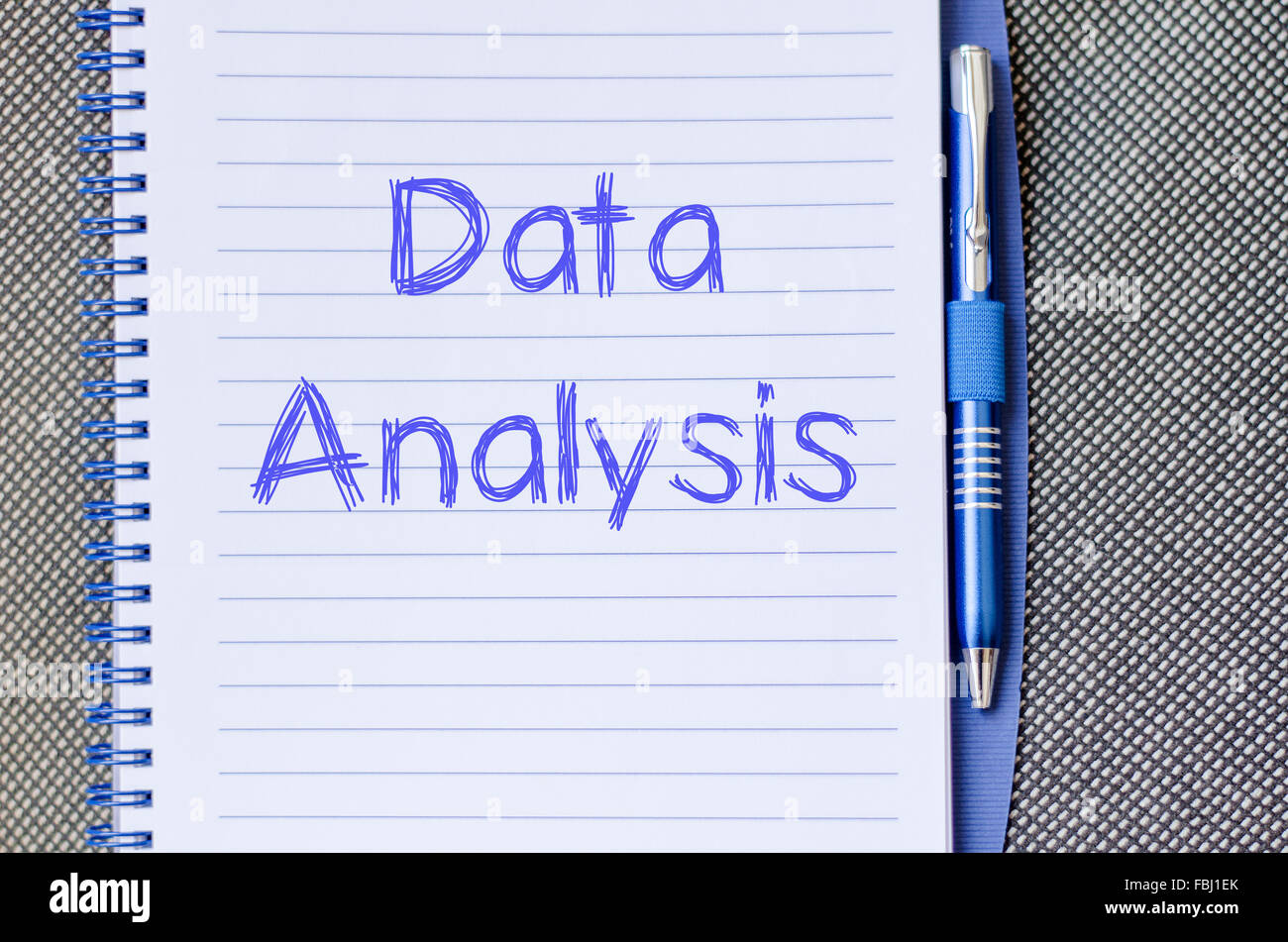 Data analysis text concept write on notebook with pen Stock Photo - Alamy